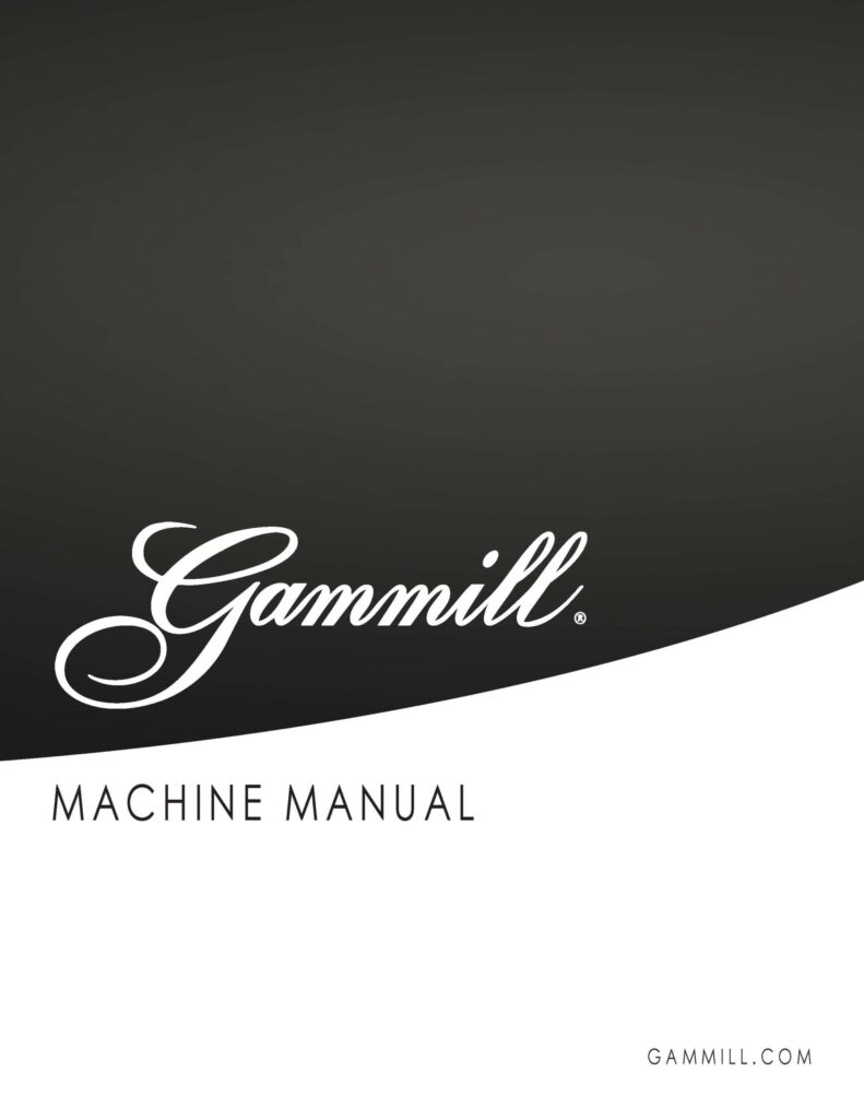 machine manual cover | Gammill, Inc