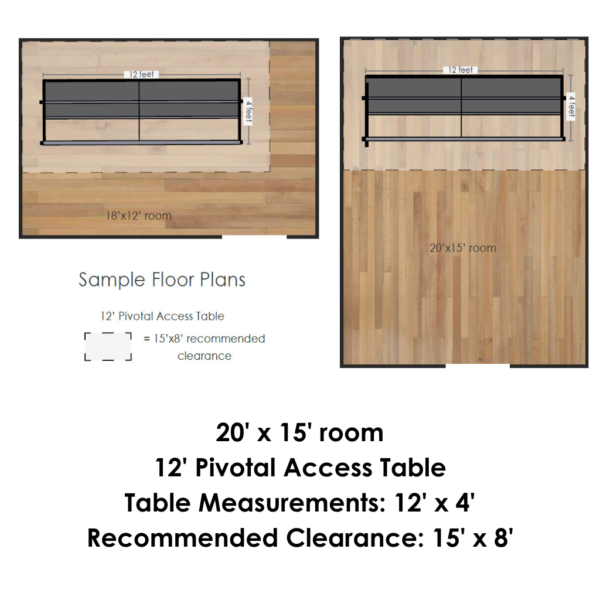 Sample Floor Plan 12′ Pivotal Access Table | Gammill, Inc